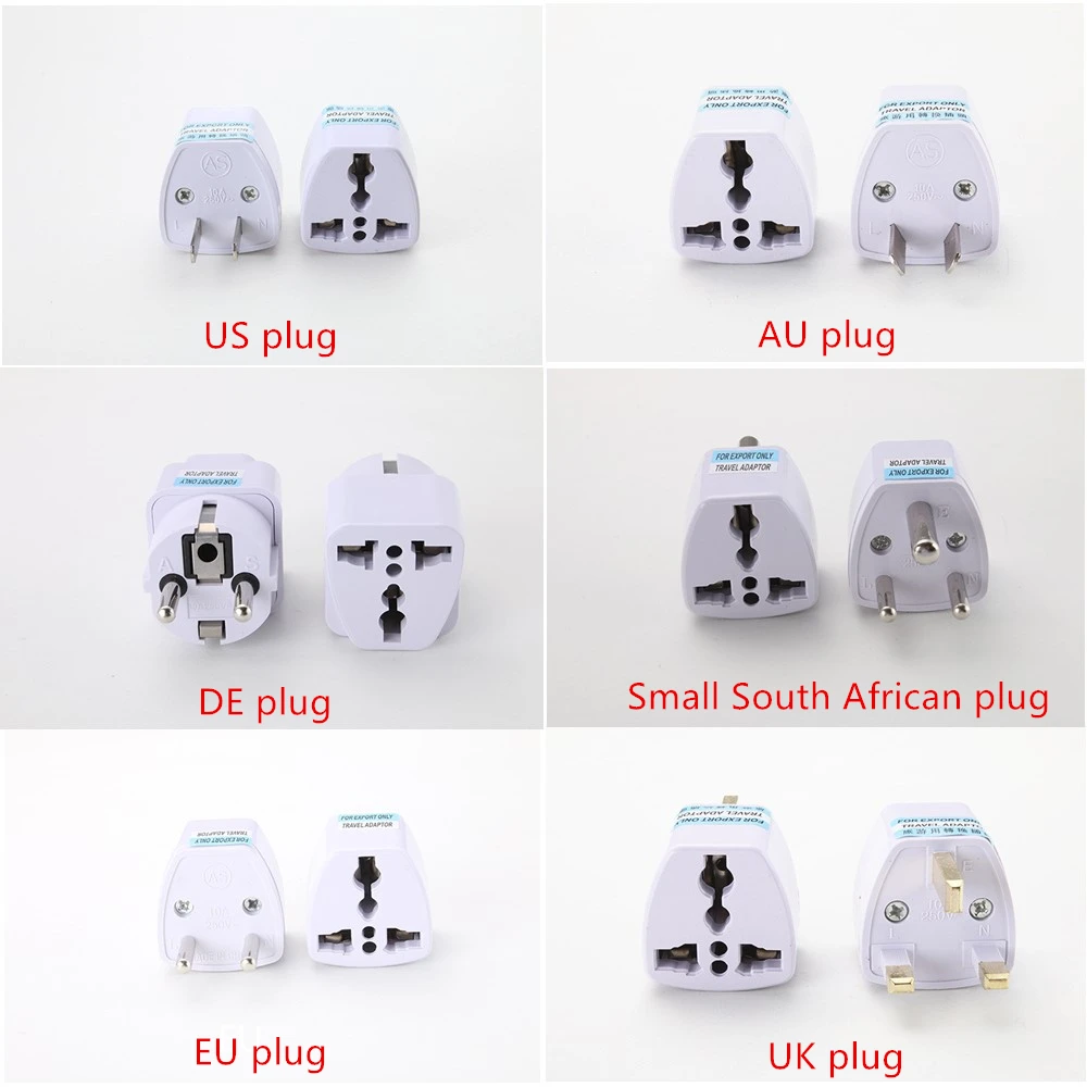 1pc Universal Us Uk Au To Eu Plug Usa To Euro Europe Travel Wall Ac Power Charger Outlet Adapter ...
