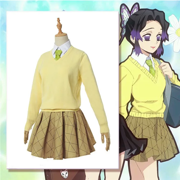 New! Demon Slayer Kimetsu No Fanwai Academy Kochou Shinobu Jk Student ...