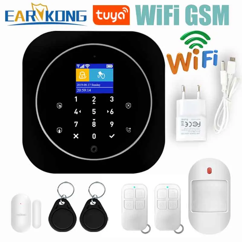 Sistema de alarma GSM para casa, kit de sensor inalámbrico con wifi ...