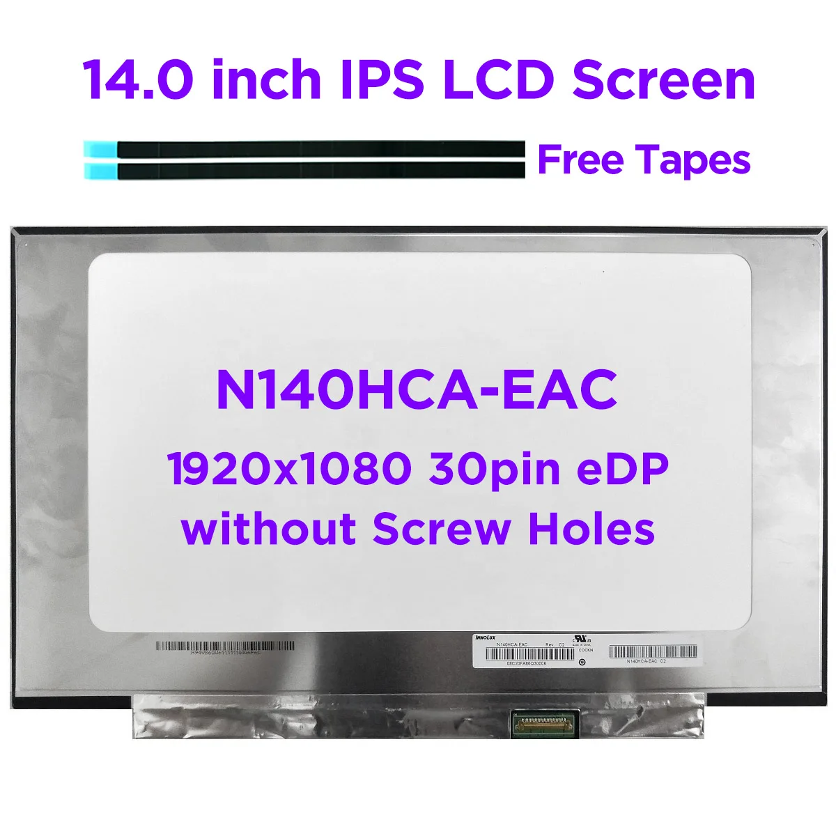 14.0" IPS Laptop LCD Screen N140HCA-EAC C2 B140HAN04.0 B140HAN04.1 ...
