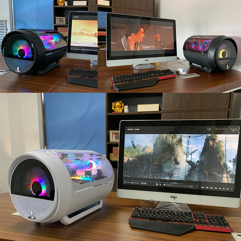 Mini PC Gaming Computer Chassis, Space Capsule Design, MATX ITX ...