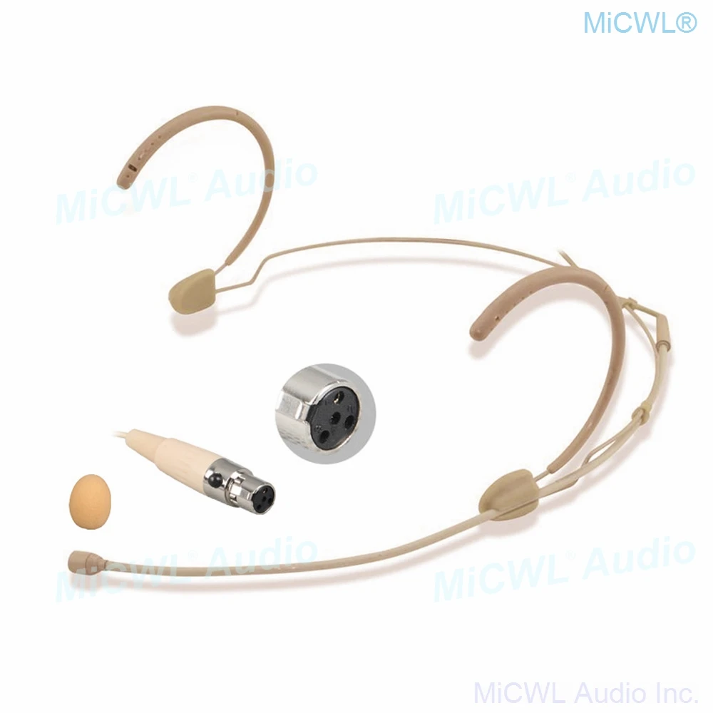 Top-Free-Shipping-MICWL-Beige-Headset-Headworn-Omnidirectional-Mic ...