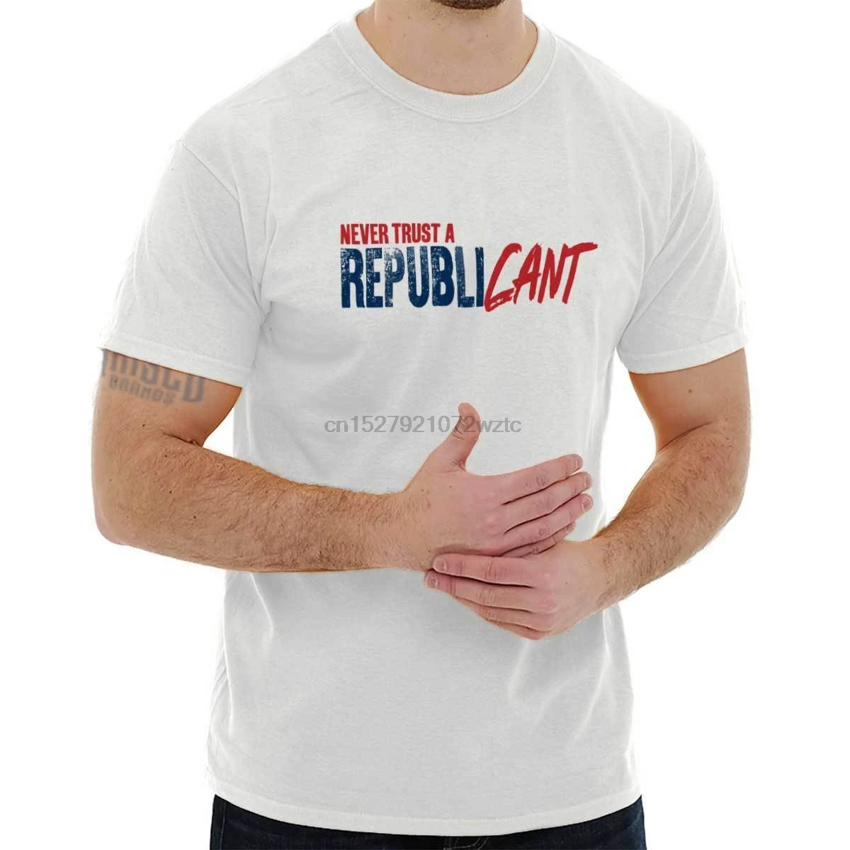 Never Trust Republican Pro Democrat Liberal Blue Political Classic T ...