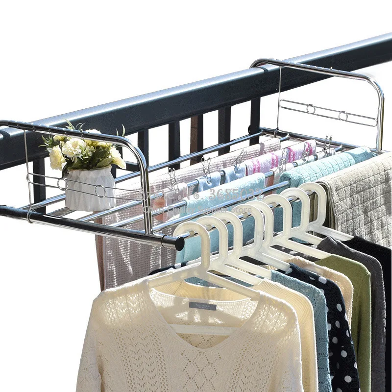 New Folding Stainless Steel Window Drying Rack for Clothes Towel Shoes ...