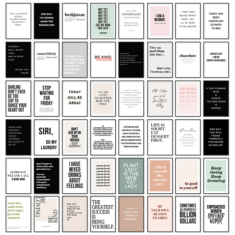 Nordic-Motivational-Text-Art-Posters-and-Prints-Letters-Canvas-Painting ...