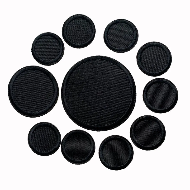 5Pcs-Black-Round-Patches-For-Clothes-Iron-on-Patch-Embroidered-Applique ...