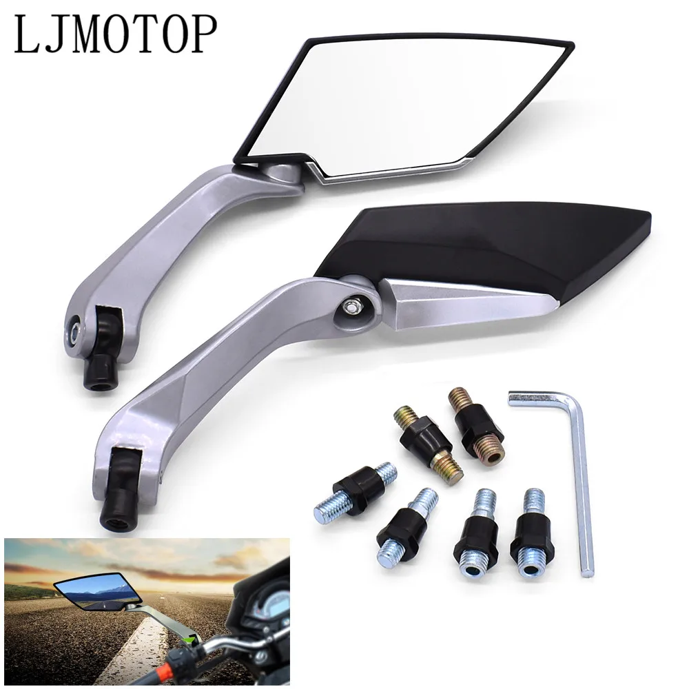 For-Yamaha-TTR600-XT250-TRICKER-DT230-DT125-Motorcycle-Mirror-8-10mm ...