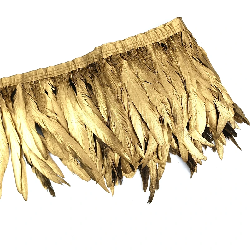 Plume de déco,Garnitures colorées en plumes de coq, 2 mètres, pour la ...