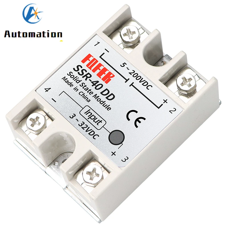 Ssr -10dd/25dd/ 40dd Dc Control Dc Ssr White Shell Single Phase Solid State Relay Without ...