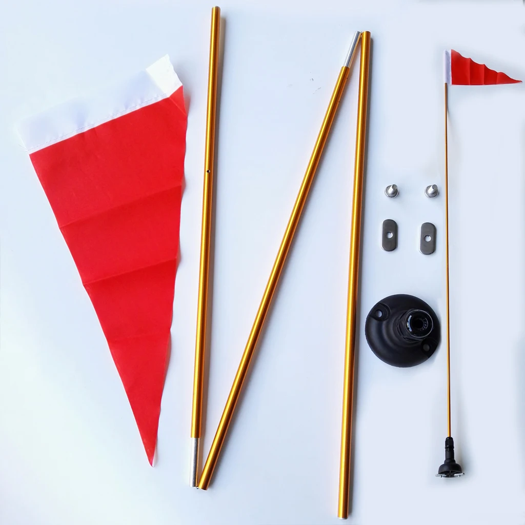 ความปลอดภัยTravelธง + Flag Pole MountสำหรับเรือคายัคเรือแคนูStand Up ...