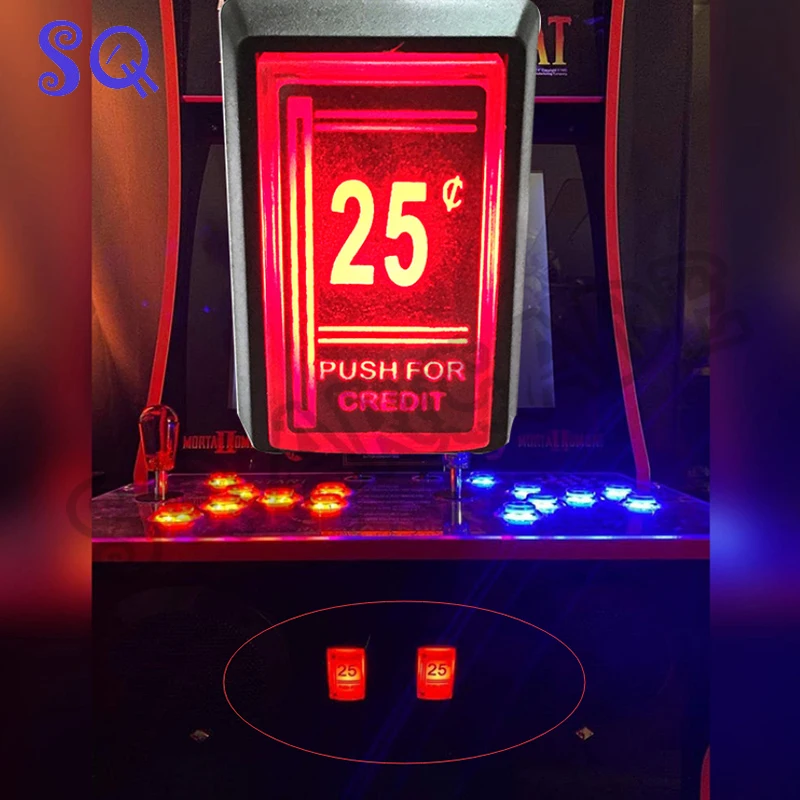 1pcs-25-Cent-Red-Push-For-Credit-Arcade-Coin-Operated-Game-LED-Push ...