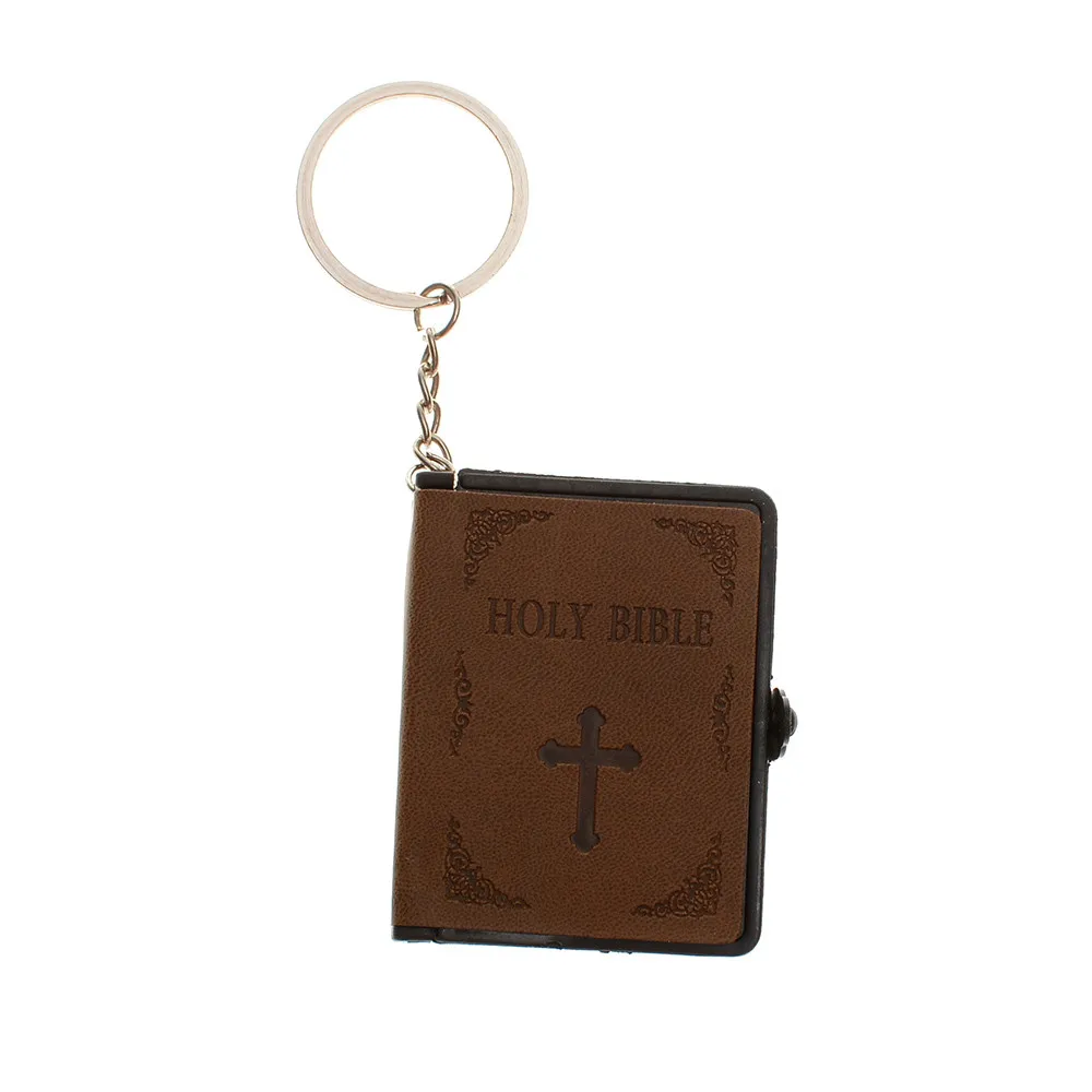 Mini Holy Bible Leather Keychain | Bible Zero