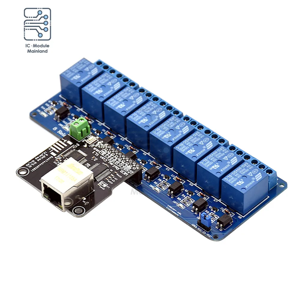 8-Channel Ethernet Control Module Relay Network Module LAN WAN WEB ...