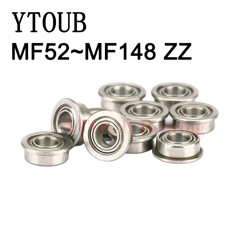 YTOUB 10pcs MF52ZZ MF62ZZ MF63ZZ MF74ZZ MF83ZZ MF84ZZ MF93ZZ To MF148ZZ Miniature Flange Bearing ...