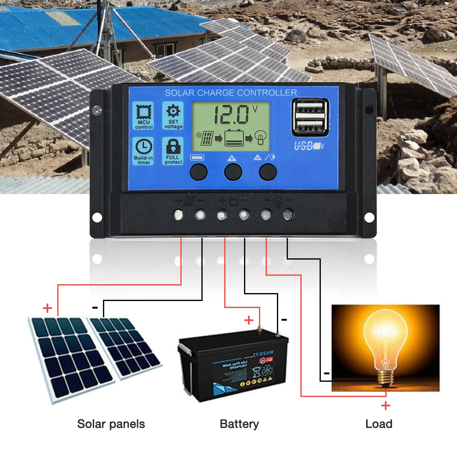 Sport Angelsport Zubehör Bait Boat Solar Panel Charge Controller Box ...