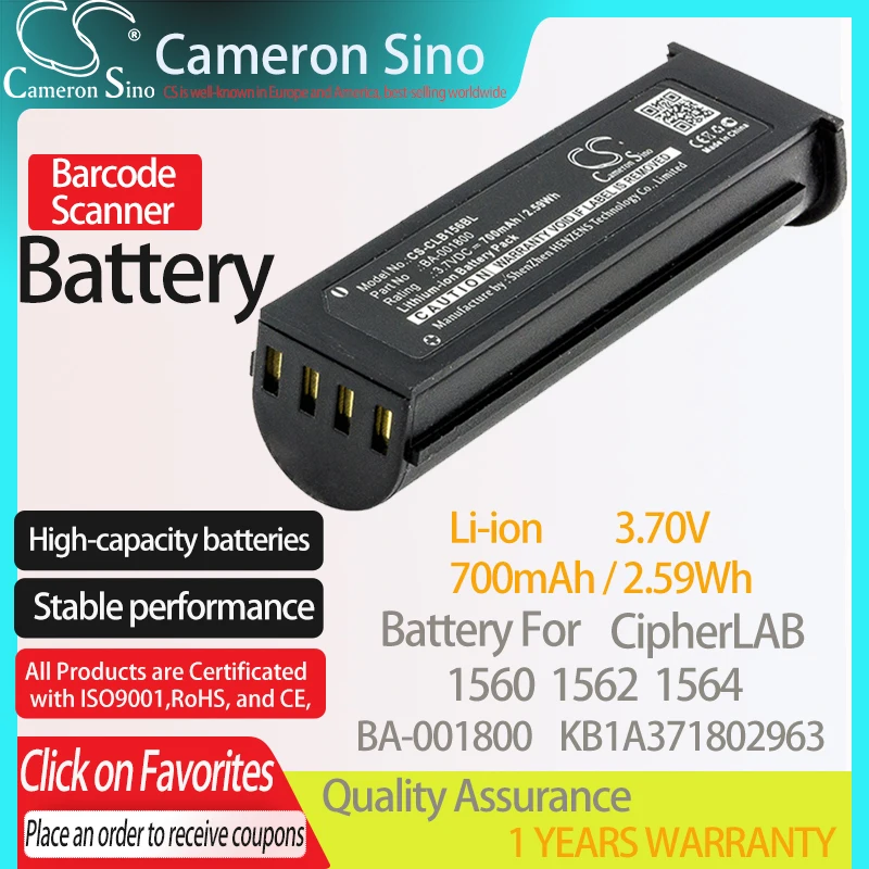 CameronSino-Battery-for-CipherLAB-1560-1562-1564-fits-CipherLAB-BA ...