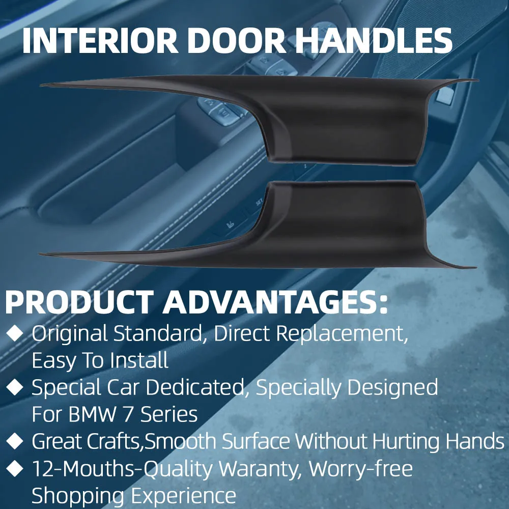 자동차 인테리어 도어 패널 핸들, BMW F01 F02 7 시리즈 730 740 750 08 15 바용 풀 캐리어 트림 커버 ...