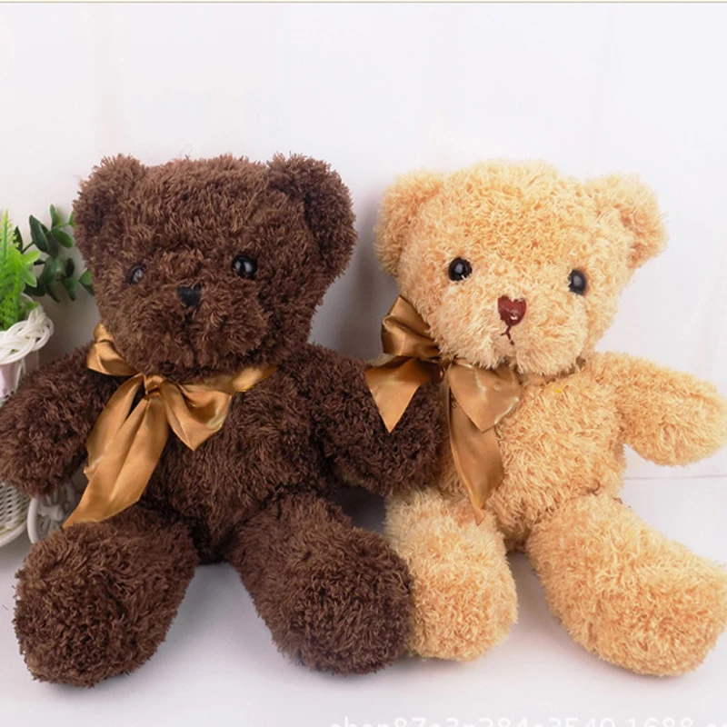38cm Soft Teddy Bear Stuffed Animal Plush Toy With Sweater Silk Ribbon ...