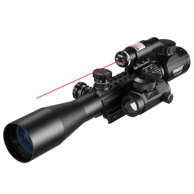 Hunting Airsoft Optics 3-9X40 Illuminated Red Laser Riflescope With ...