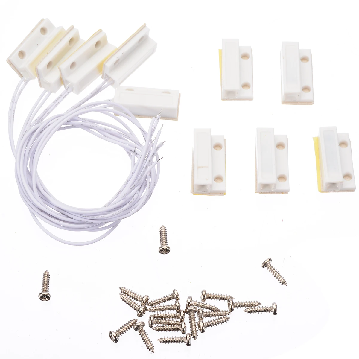 5 Pairs Recessed Door Alarm Window Contact Wire Magnetic Switch Sensor ...