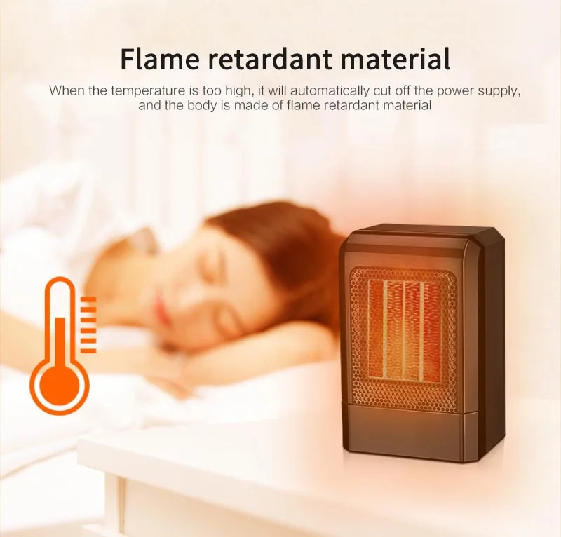 Radiateur Électrique,Mini ventilateur électrique Portable 500W 400W ...