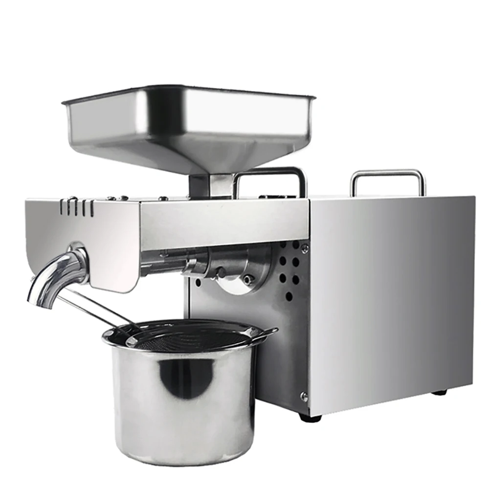 Automatic Oil Press Machine Stainless Steel Cold Hot Oil Expeller 400w ...