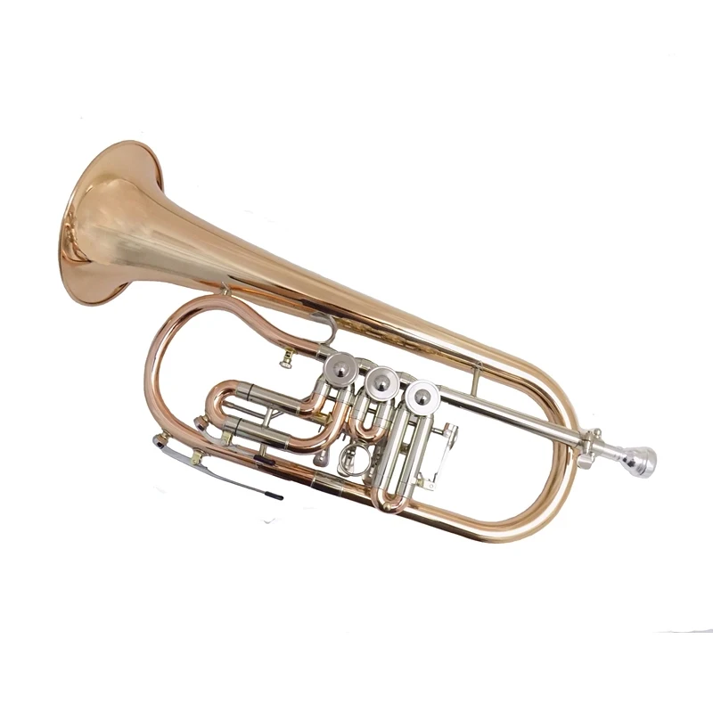Bb Flugelhorn Gold Brass Body With Case Mouthpiece Professional ...