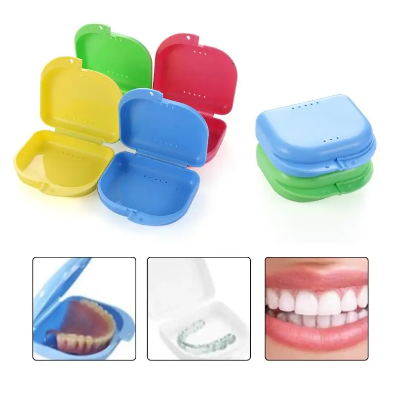 6-Colors-Fake-Teeth-Orthodontic-Case-Tooth-Retainer-Mouth-Guard-Denture ...