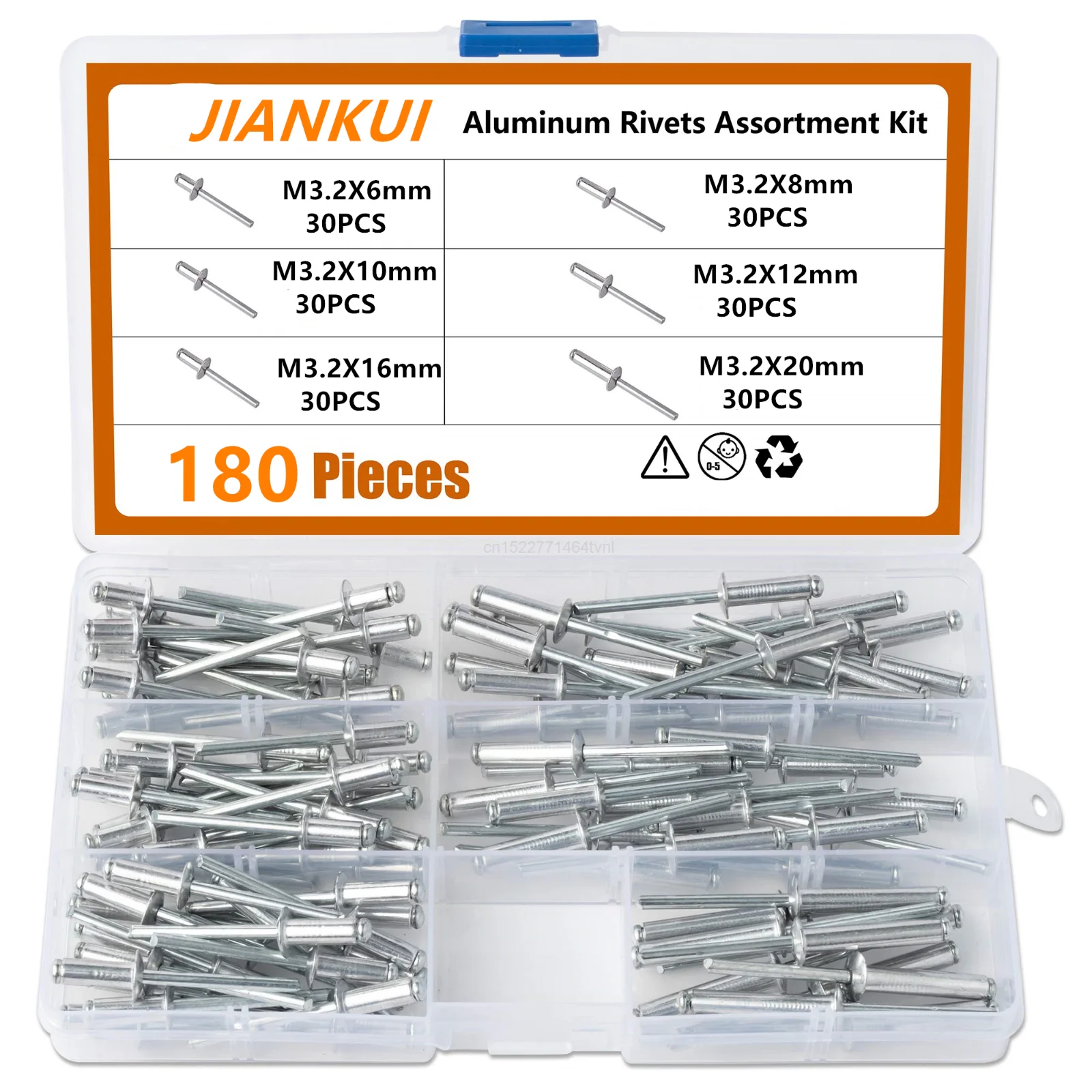70-180pcs-Aluminum-Rivets-Pop-M3-2-M4-M4-8-Dome-Head-Blind-Rivets ...