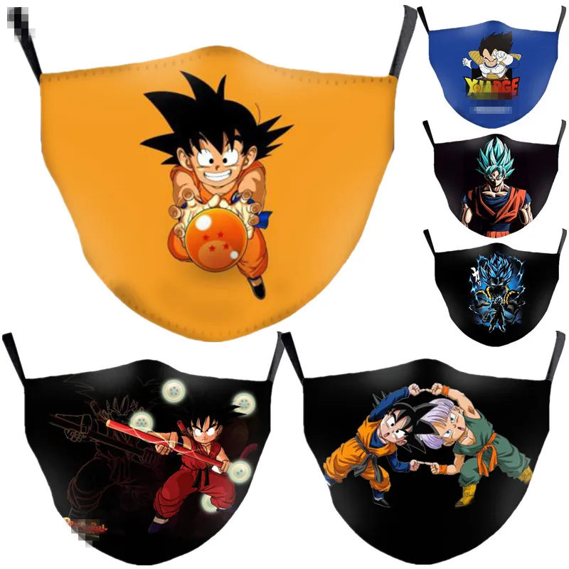Anime Dragon Ball Son Goku, Kakarotto, Gotenks, Gogeta Cosplay Face ...