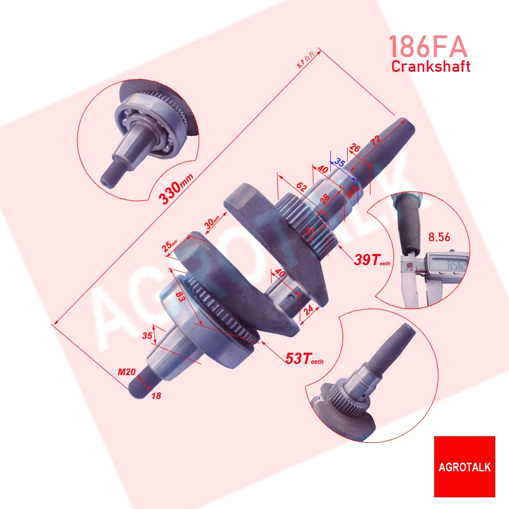 186fa Diesel Engine For Generator, Please Check The Dimenssion Closely ...