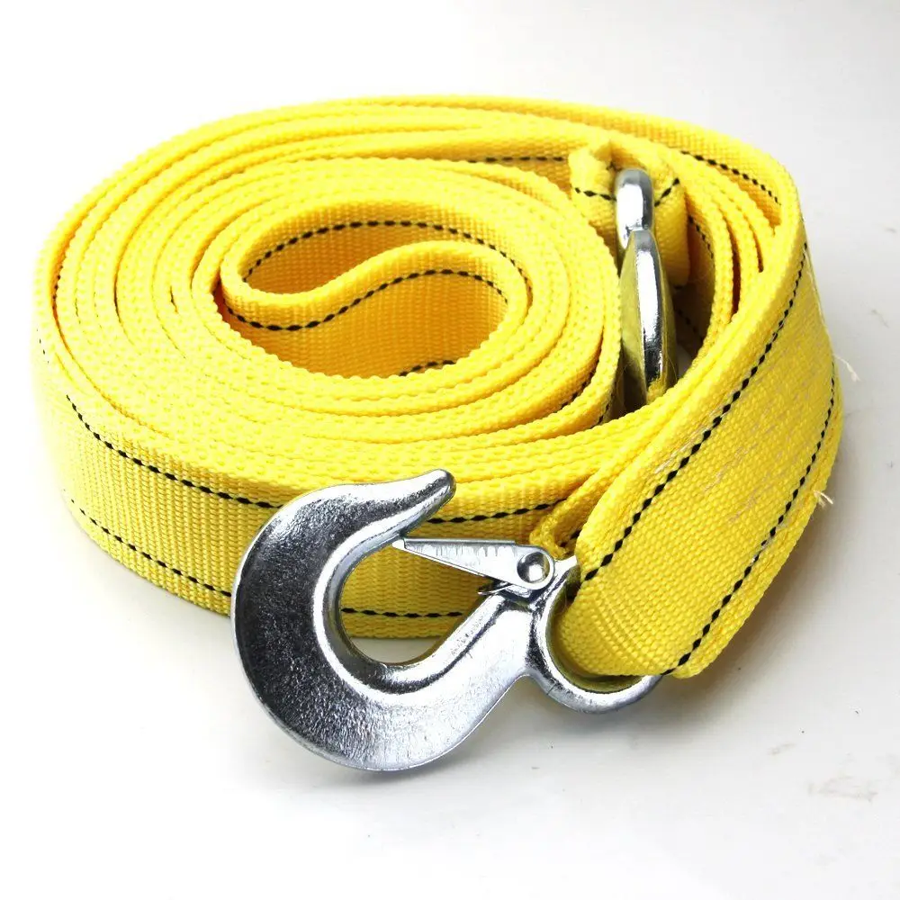 Nylon Off Road Car Tow Strap Metal Hooks 4m 5tons Racing Offroad Escape ...