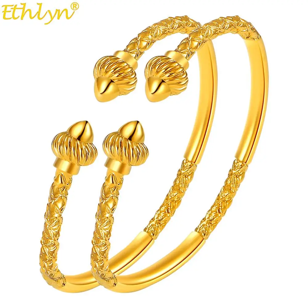 Ethlyn-2pcs-lot-Exquisite-Gold-Color-Unisex-Cuff-Bangles-Bracelets ...