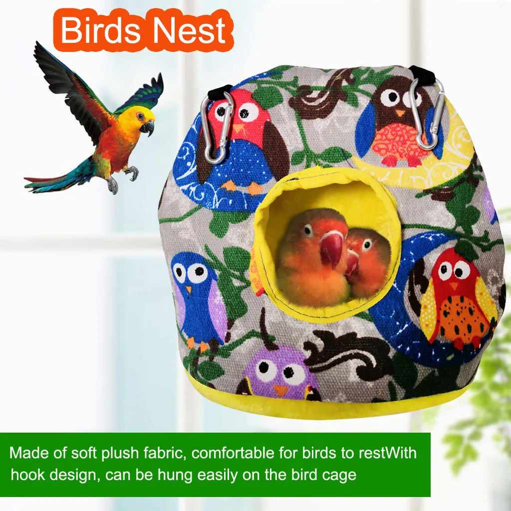 Pet Bird Parrot Nest House Bed Habitat Cave Hanging Tent Parakeet ...