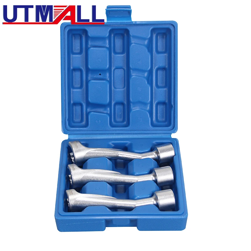 3pc 1/2"Drive Fuel Injector Line Injection Socket Set 14mm 17mm 19mm ...