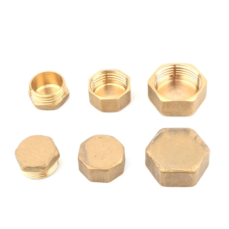 1pc-Brass-1-2-3-4-thread-End-Connector-Copper-Hex-Head-End-Cap-Plug ...