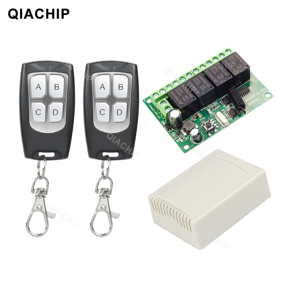 rf-433-00Mhz-Remote-Controls-DC-12V-24V-10A-Wireless-Remote-Switch-4CH ...