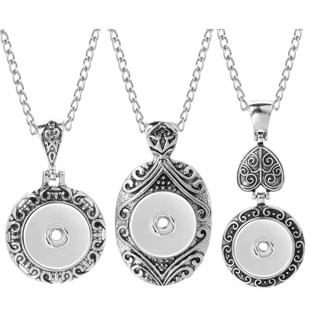 Hollowed Snap Button Necklace | Button Snap Jewelry Necklace - New ...