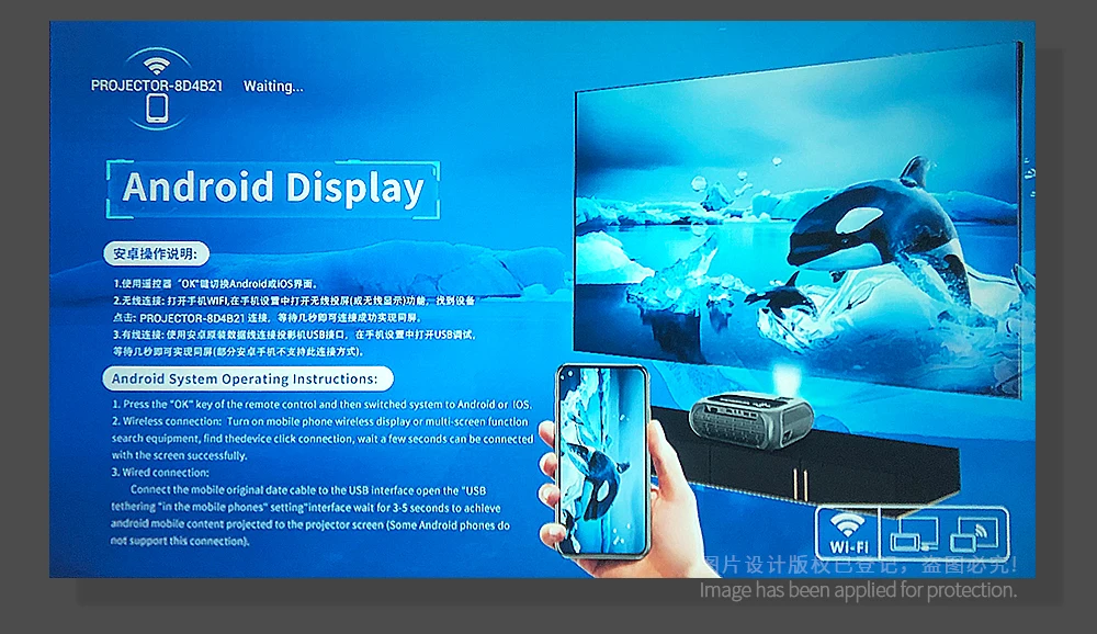 ALSTON S5 HD led projector 3800 Lumens Support 1080p portable cinema ...