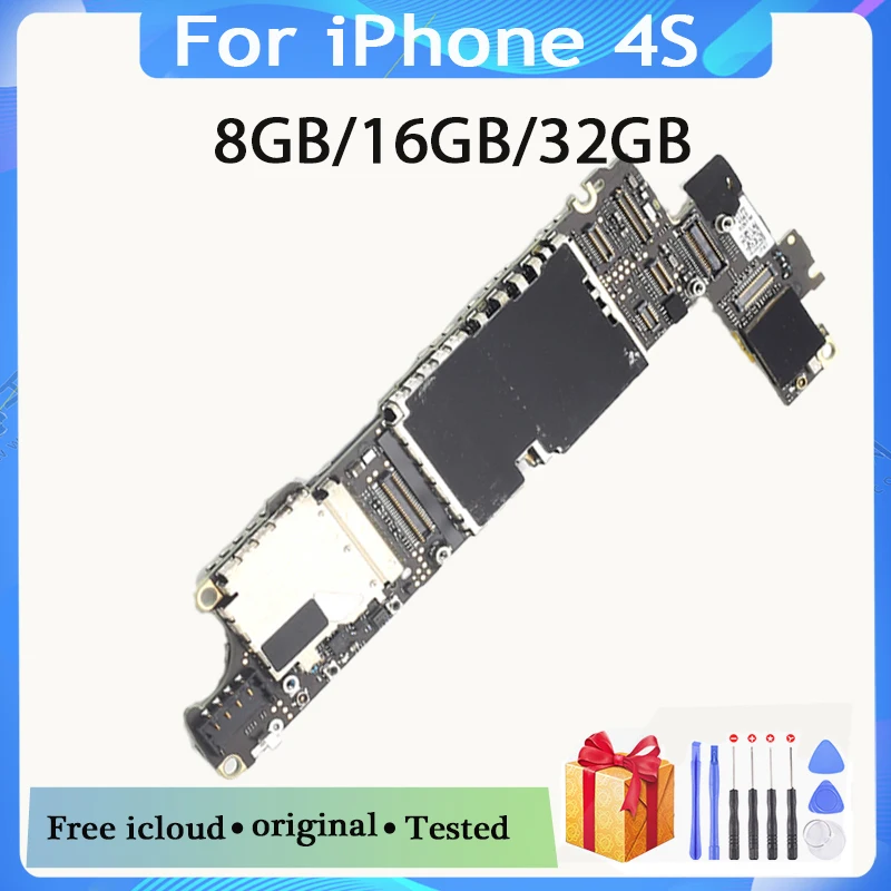 Placa base desbloqueada para iphone 4 4g 4s con Chips completos 8GB 16GB 32GB 64GB, placa lógica ...