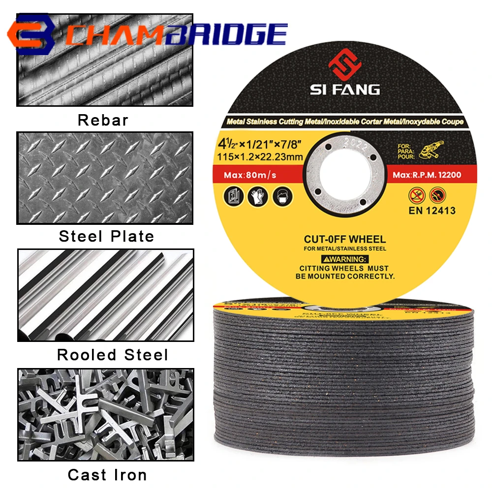 115mm Metal Resin Cutting Discs 4.5" 7/8" Bore Cut Off Wheel Flap ...