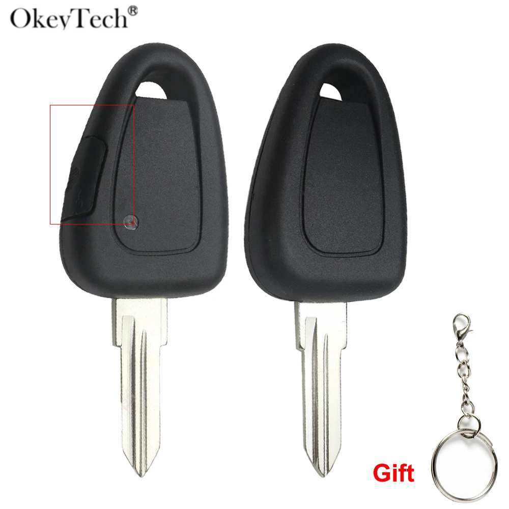 Okeytech Side One Button Transponder Car Key Shell Cover Replacement ...