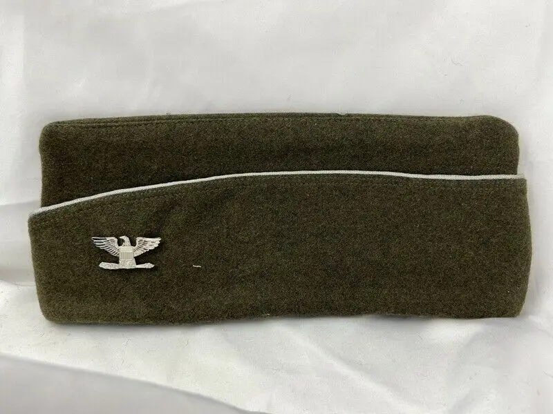 WW2 US ARMY OFFICER'S WOOL GARRISON CAP HAT ARMY COLONEL EAGLE INSIGNIA ...