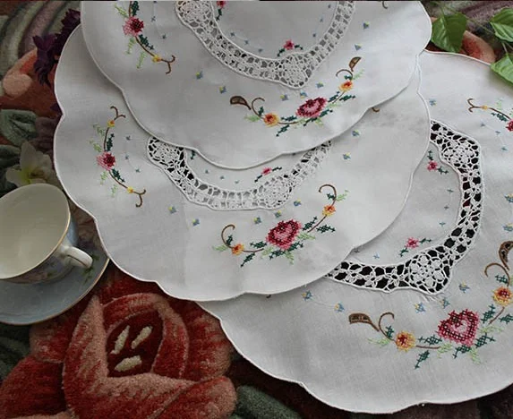 SET DE TABLE,As shown-25X34CM-Rectangulaire--Napperon de Table en coton ...