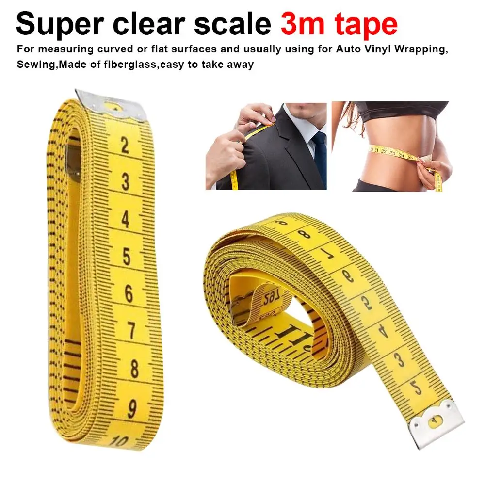 Top-Quality-Durable-Soft-3-Meter-300-CM-Sewing-Tailor-Tape-Body-Measure ...