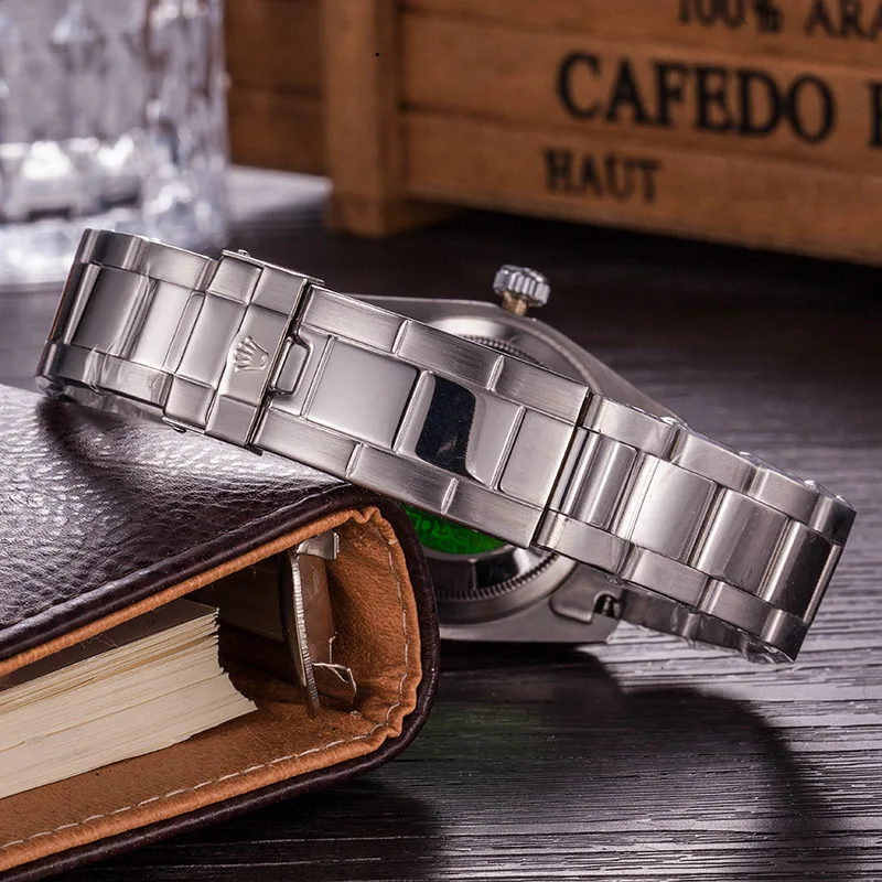 Rolex- Men's luxury steel strap wristwatch new fashion automatic ...