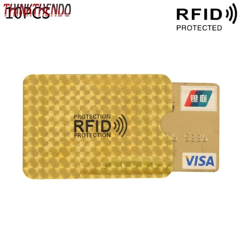 10pcs RFID Credit ID Card Sleeve Protector Blocking Safety Shield Anti ...