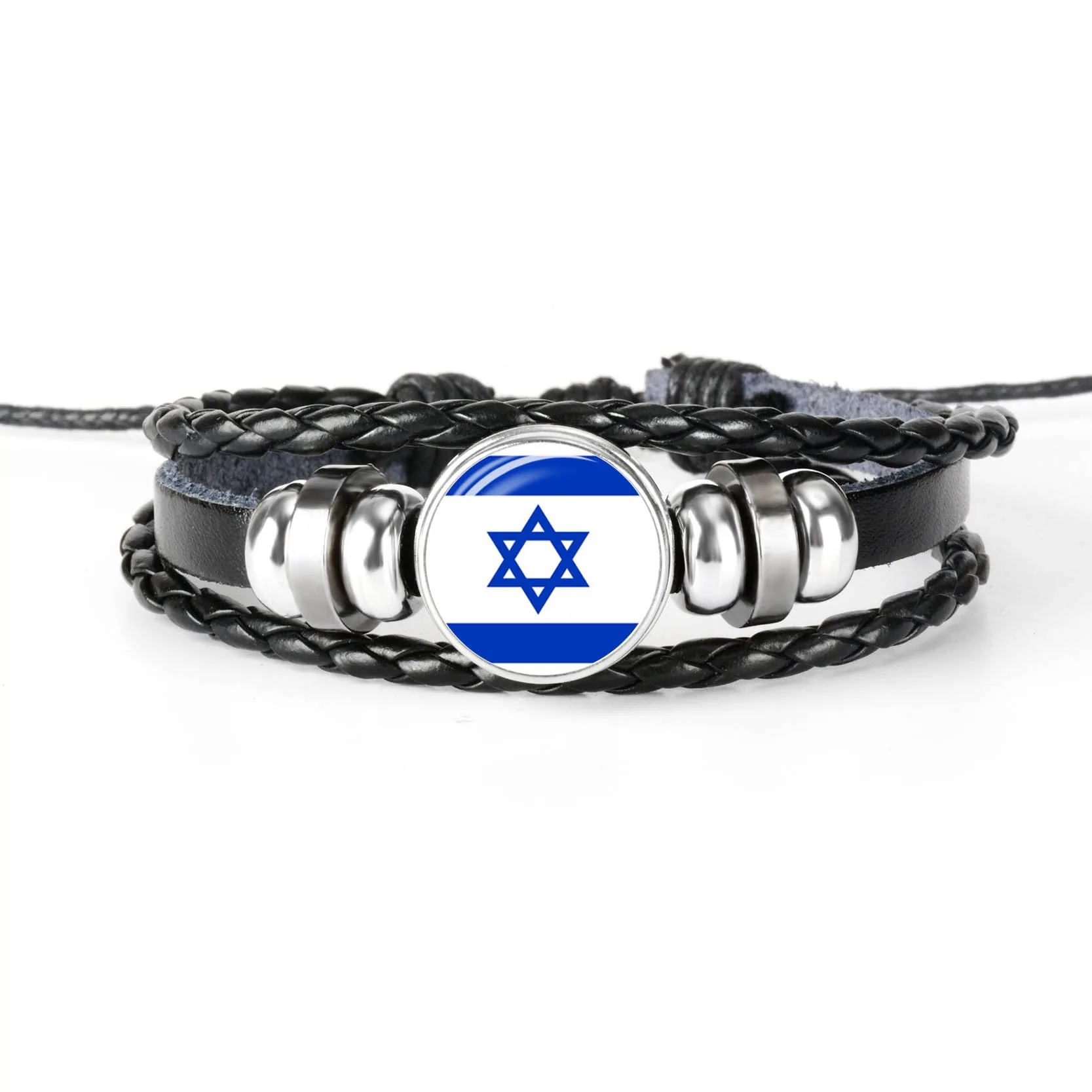 Love Israel Flag Leather Bracelets Charm Israel Bracelet For Women And ...