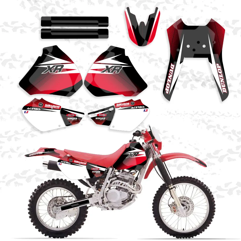 Team Graphics & Backgrounds Decals Stickers Kit For Honda Xr250 Xr400 ...
