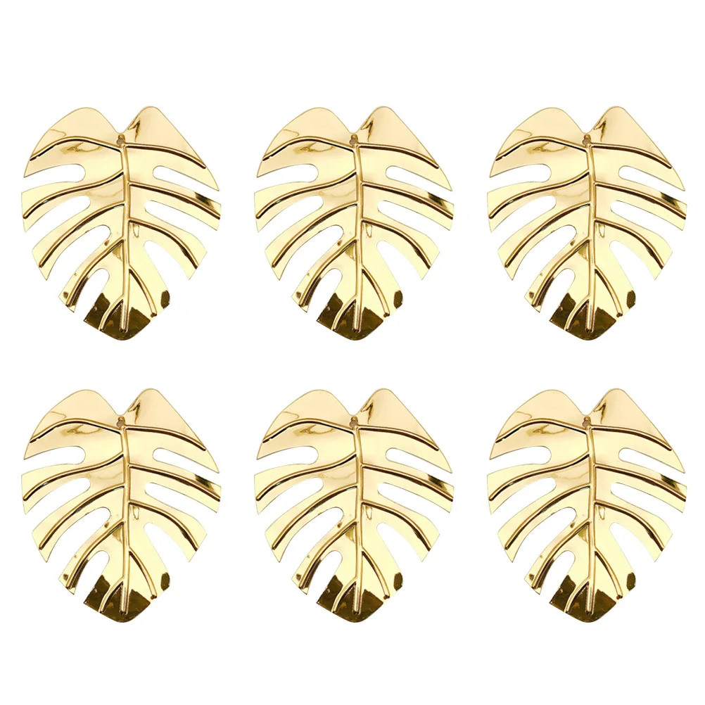 6pcs-Hawaii-Wedding-Party-Napkin-Ring-Monstera-Napkin-Holder-Multi ...